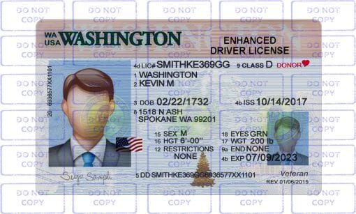 Washington Driver License Template – EDIT DL
